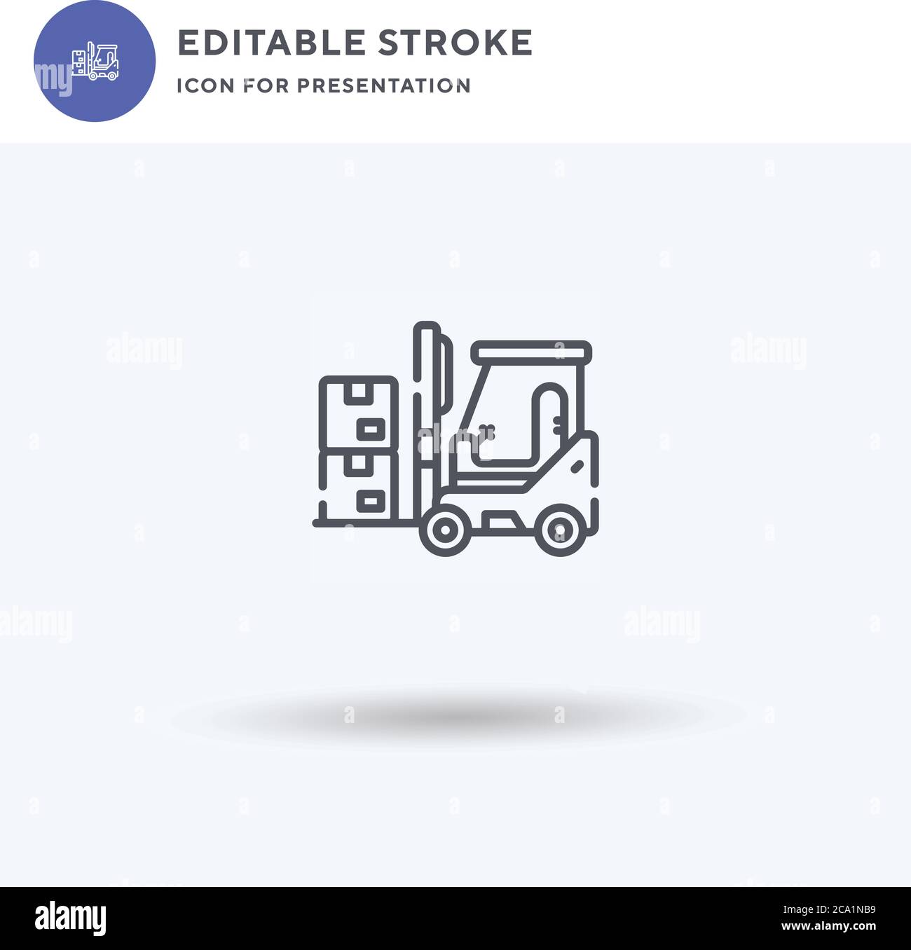 Forklift icon vector, filled flat sign, solid pictogram isolated on ...