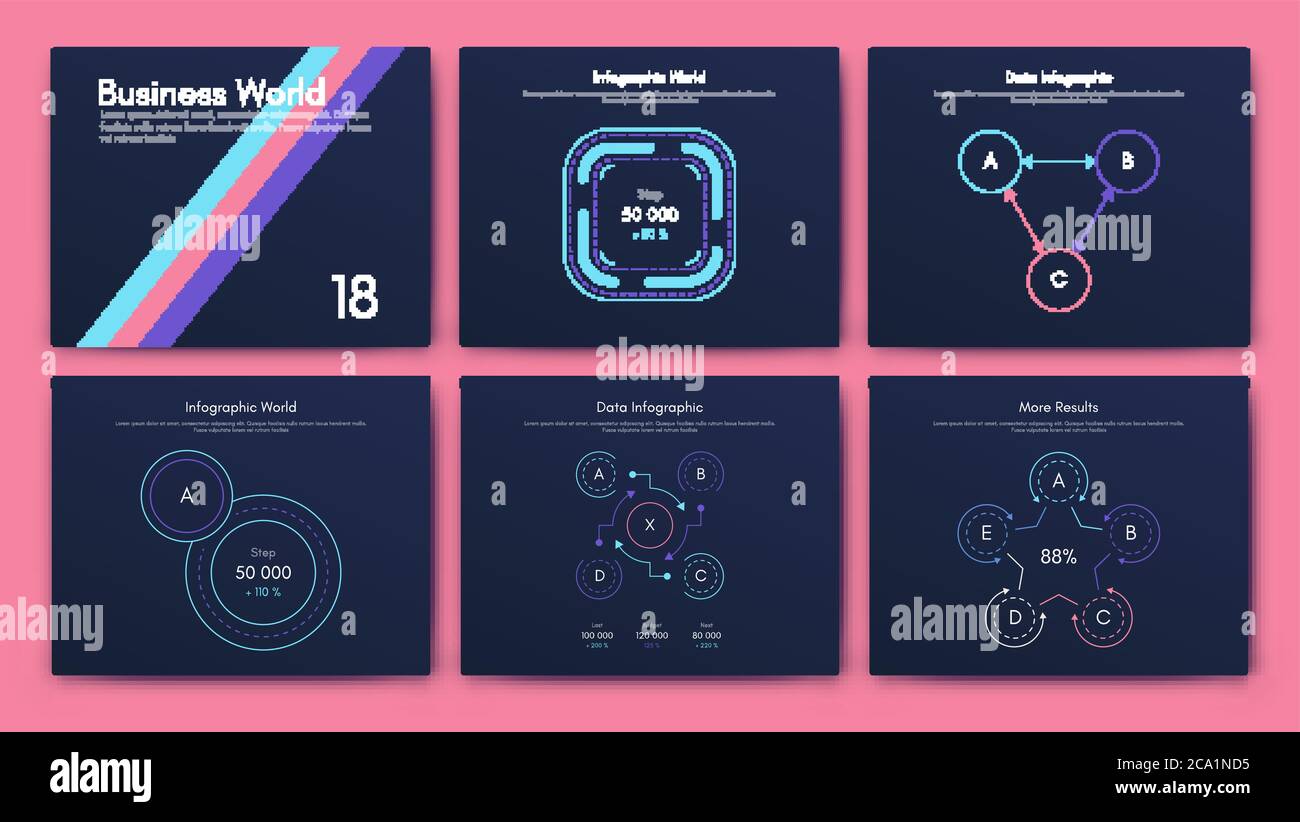 Big set infographics elements hi-res stock photography and images - Alamy