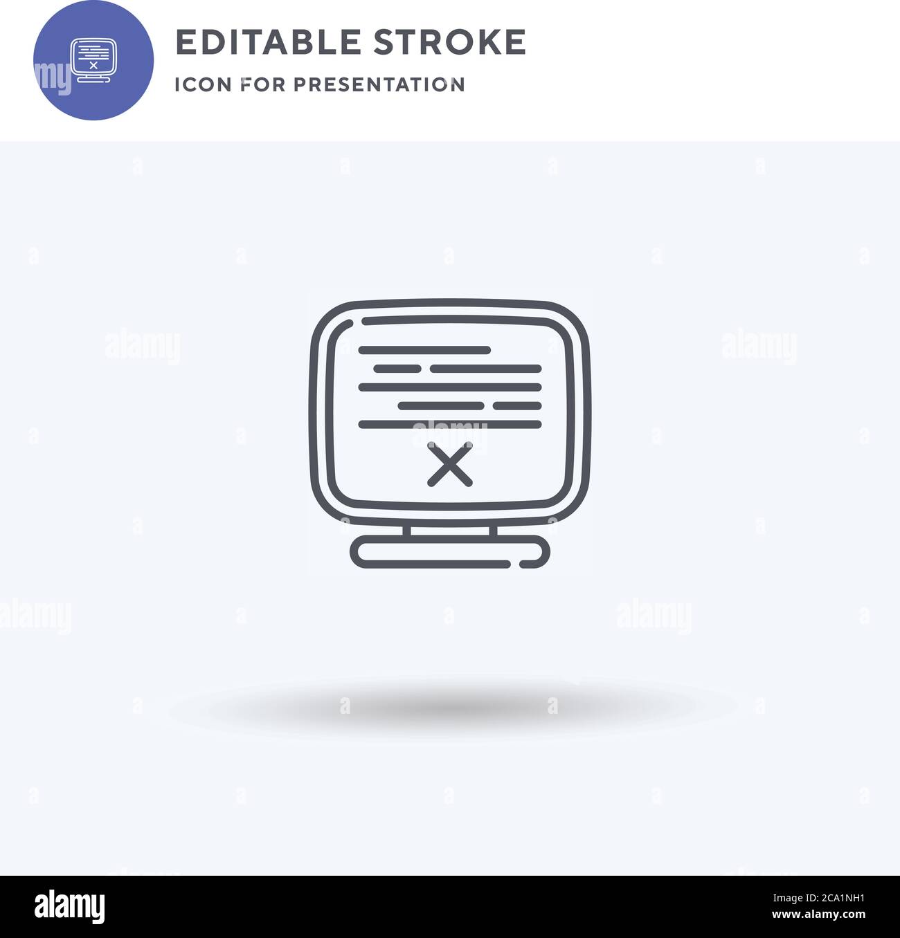 Blue Screen icon vector, filled flat sign, solid pictogram isolated on ...