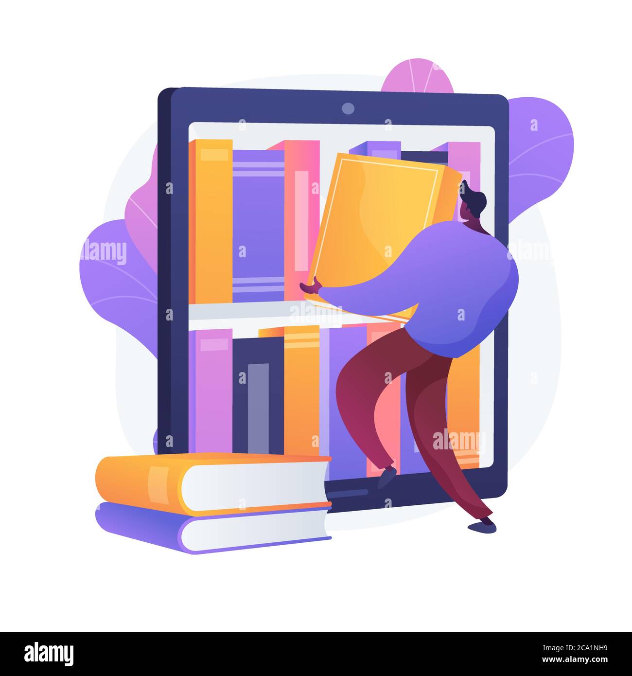 Ebooks collection vector concept metaphor Stock Vector Image & Art - Alamy
