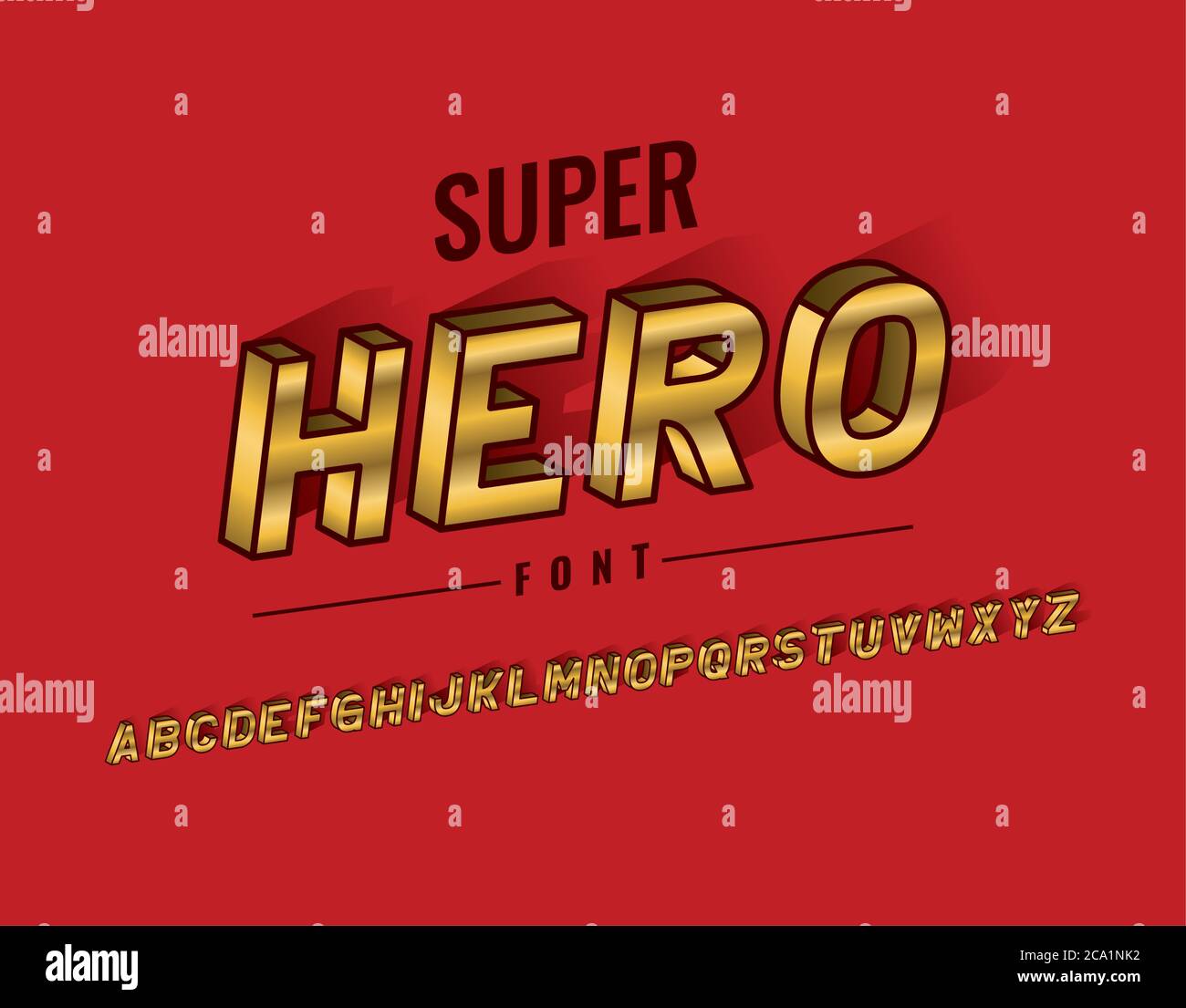 super hero font and alphabet design, typography retro and comic theme ...