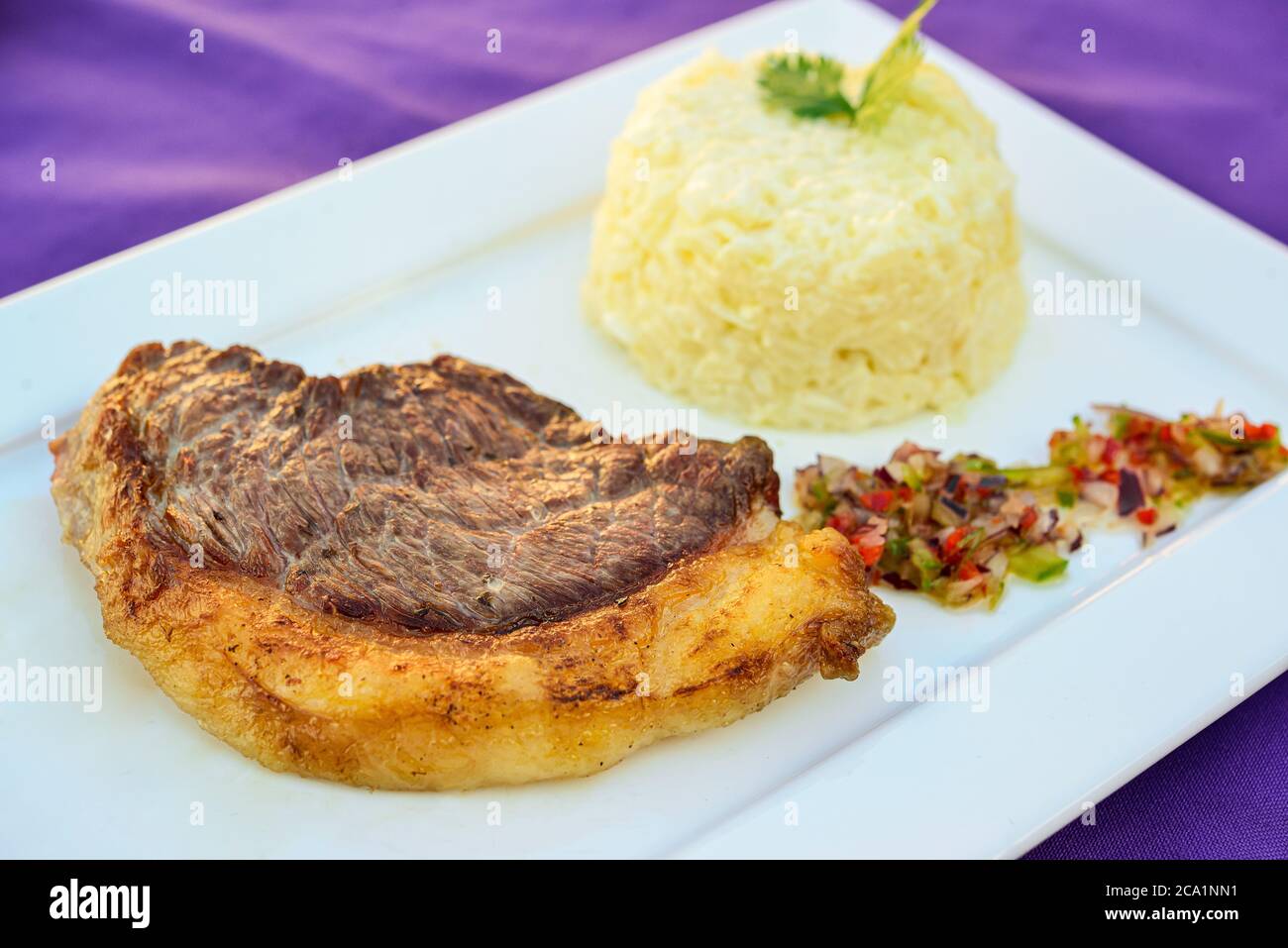 Piece of picanha meat roasted on the plate Stock Photo - Alamy