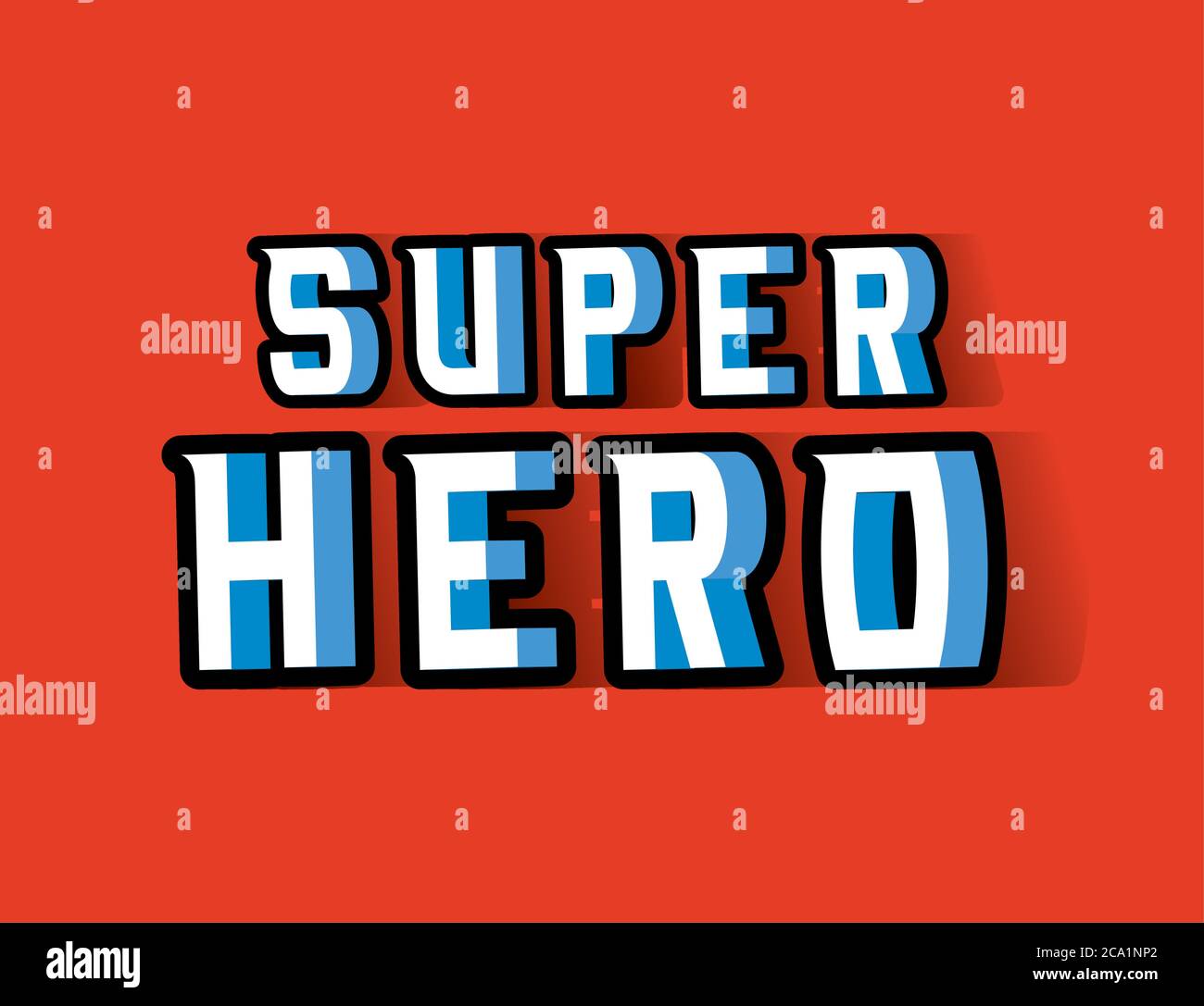 super hero lettering design, typography retro and comic theme Vector ...