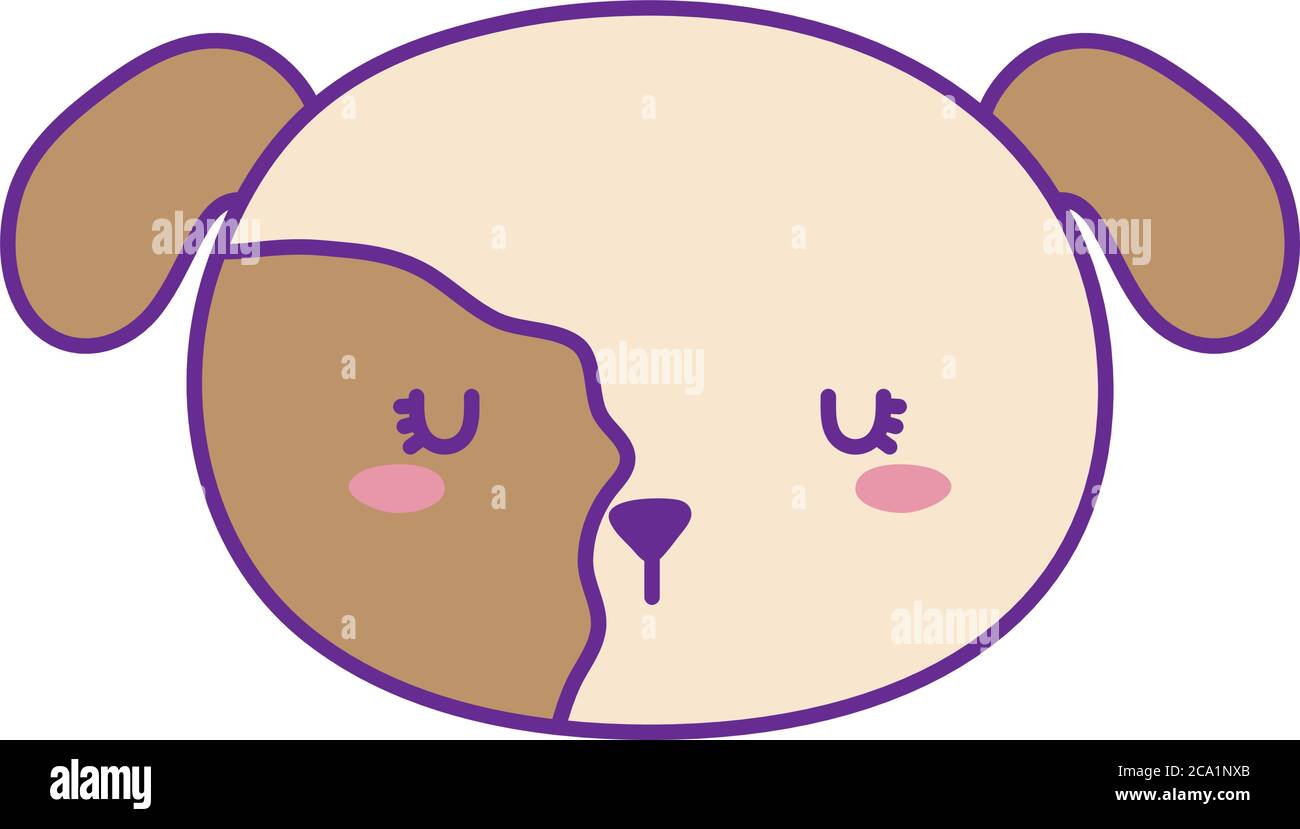 Dog face line and fill style icon design, mascot pet animal nature cute ...