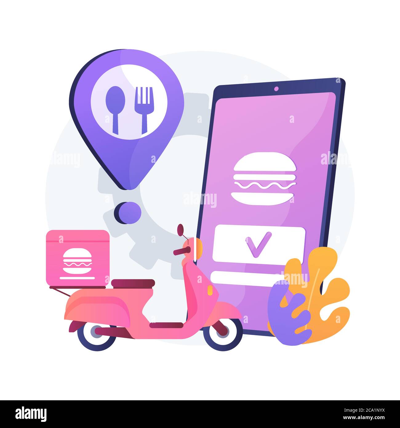 Food delivery service abstract concept vector illustration Stock Vector ...