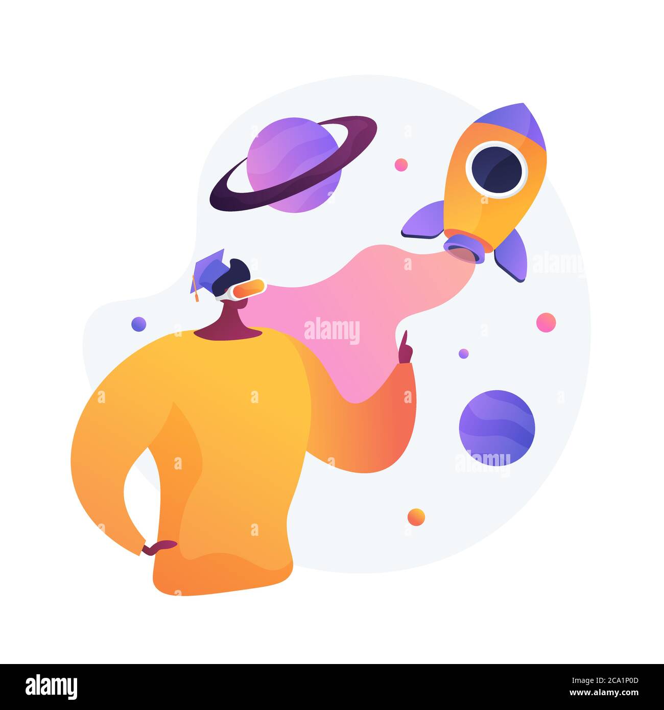 VR space exploration vector concept metaphor Stock Vector Image & Art ...