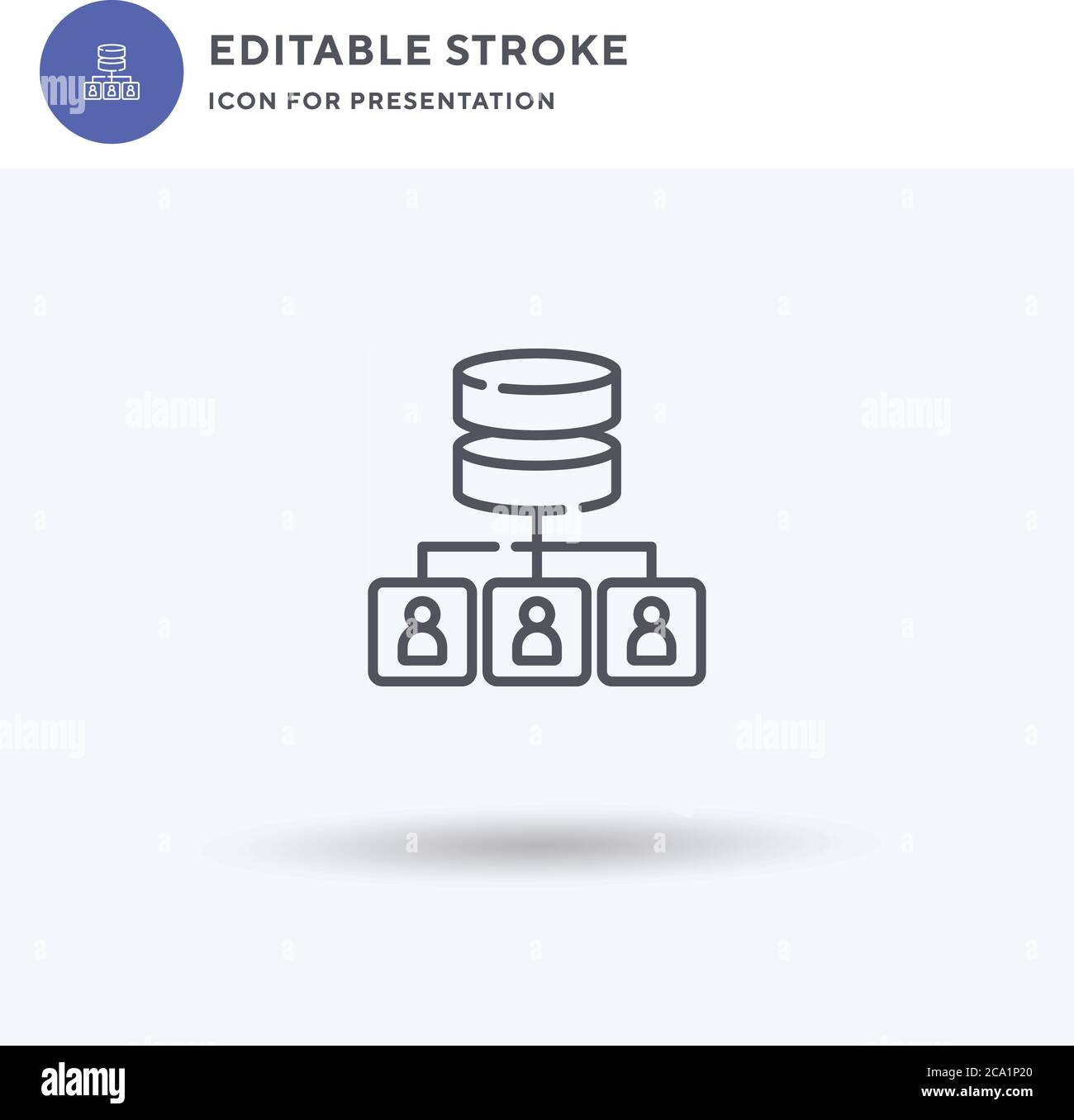 Database icon vector, filled flat sign, solid pictogram isolated on ...