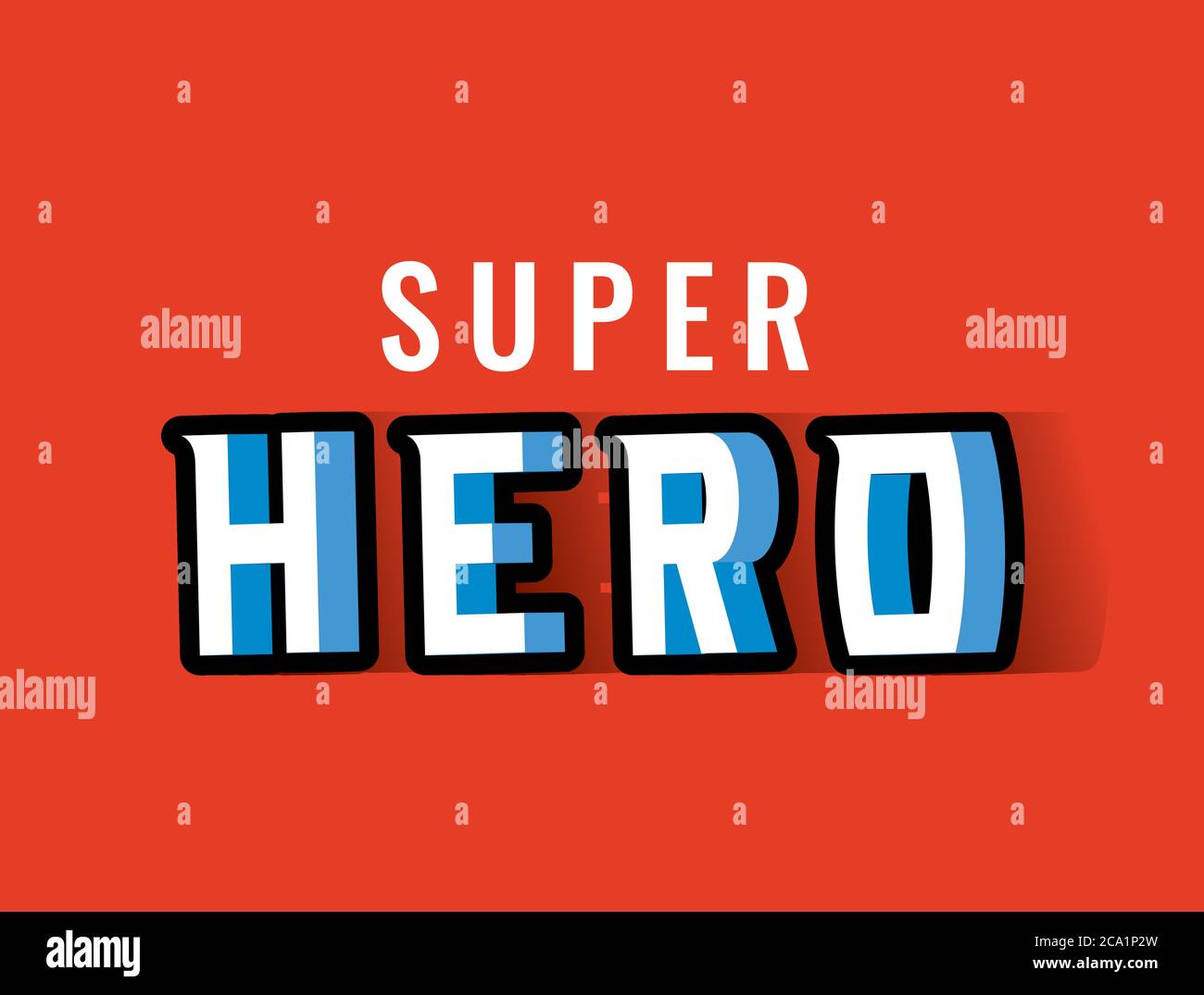 super hero lettering design, typography retro and comic theme Vector ...