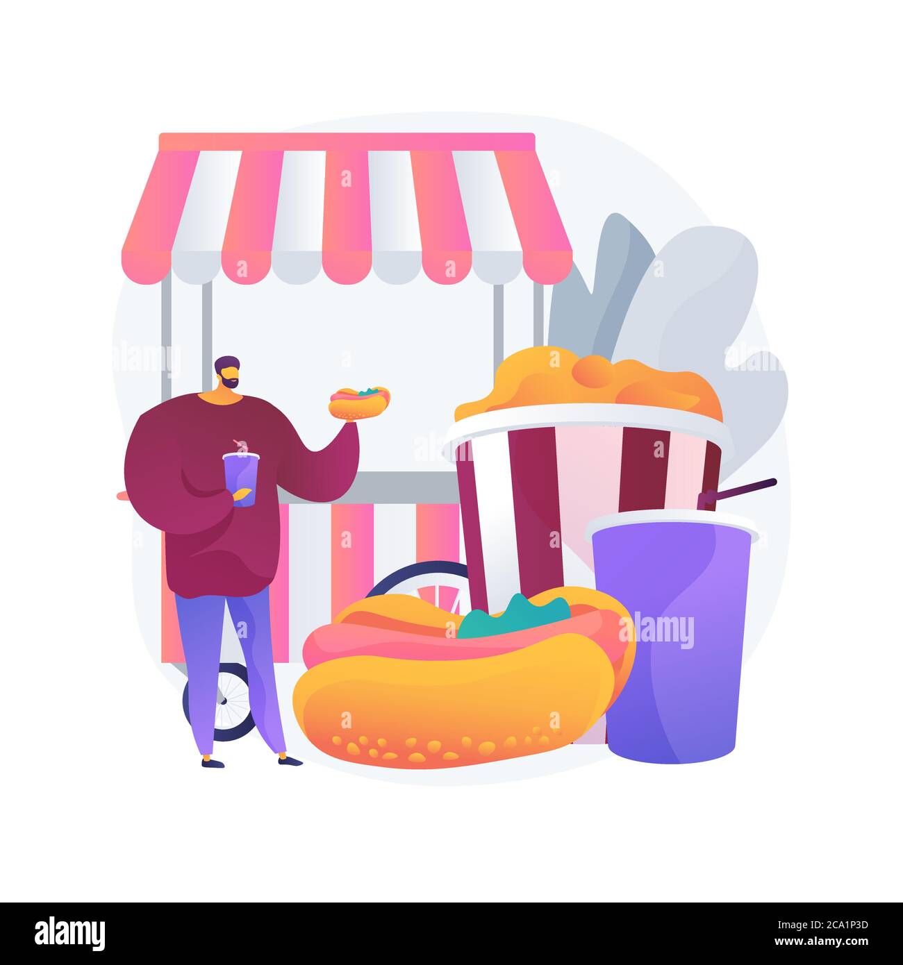 Street food abstract concept vector illustration Stock Vector Image ...