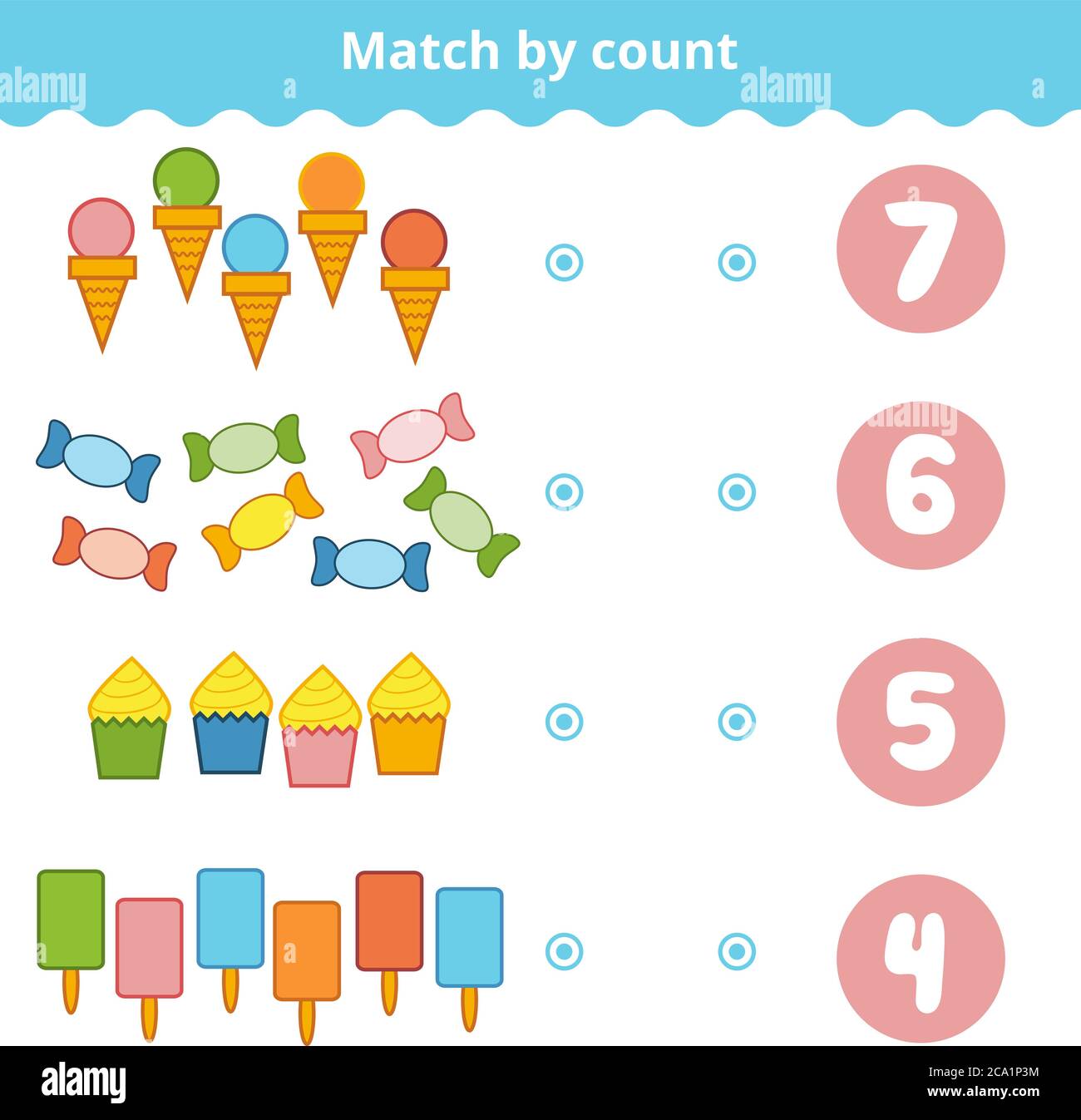 Counting Game for Preschool Children. Educational a mathematical game ...