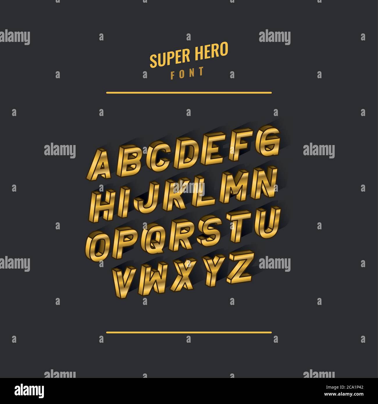 super hero font and alphabet design, typography retro and comic theme ...
