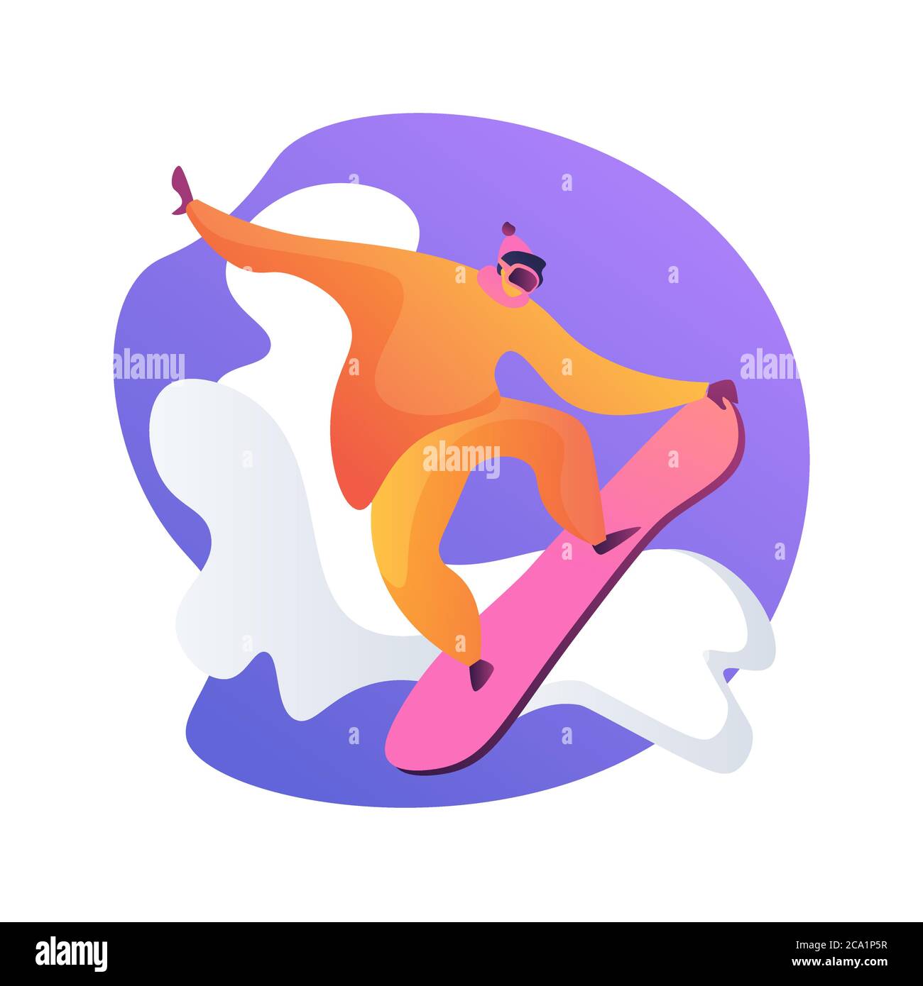 Winter extreme sports abstract concept vector illustration Stock Vector ...