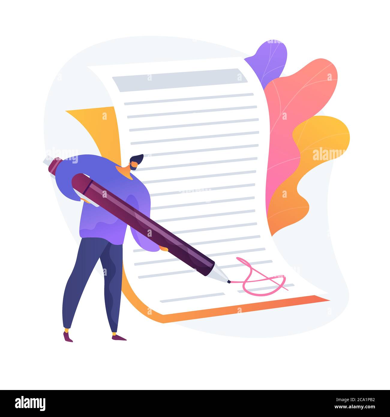 Contract signing vector concept metaphor Stock Vector Image & Art - Alamy