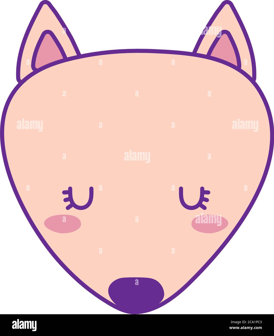 Dog face line and fill style icon design, mascot pet animal nature cute ...