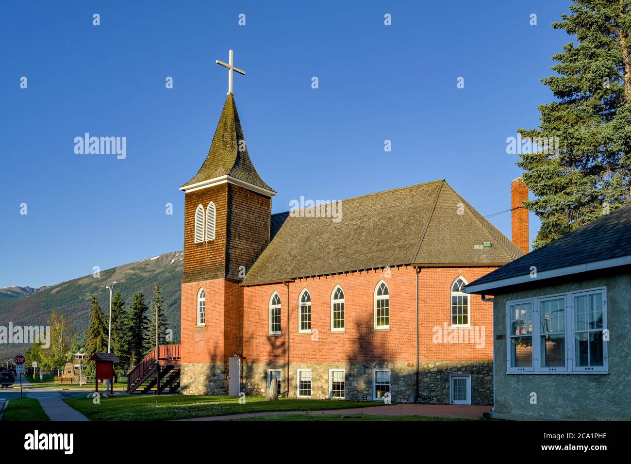 Jasper Lutheran Church, Jasper National Park, Alberta, Canada Stock ...