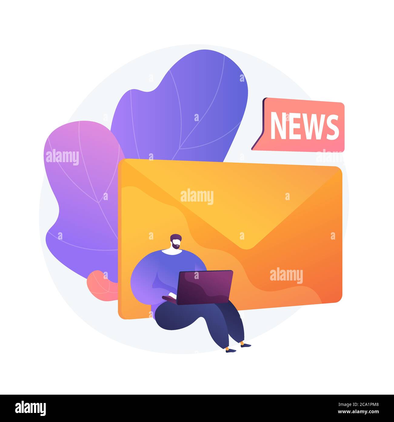Newsletter subscription vector concept metaphor Stock Vector Image ...