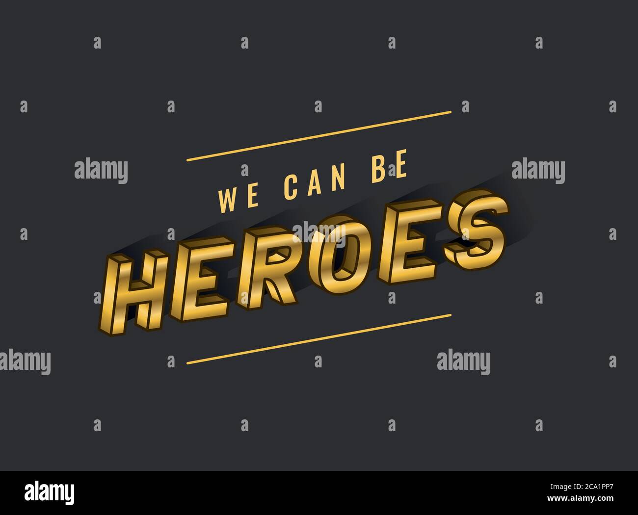 we can be heroes lettering design, typography retro and comic theme ...