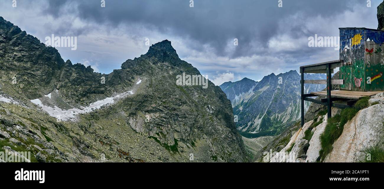 The highest toilet in the Tatras - chata pod Rysami (Rysy). Beautiful ...