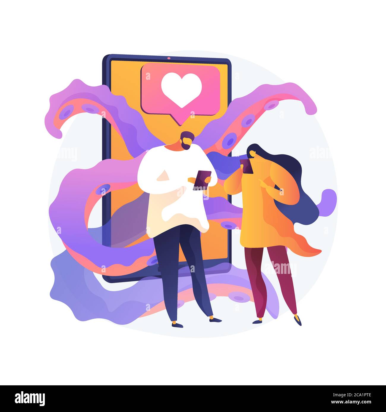 Social media addiction vector concept metaphor Stock Vector Image & Art ...