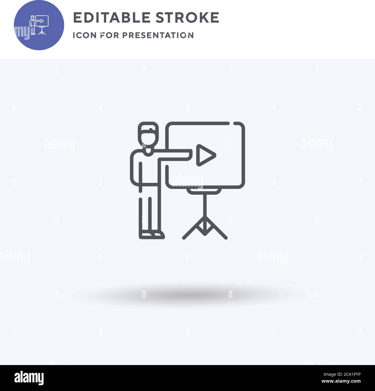 Presentation icon vector, filled flat sign, solid pictogram isolated on ...