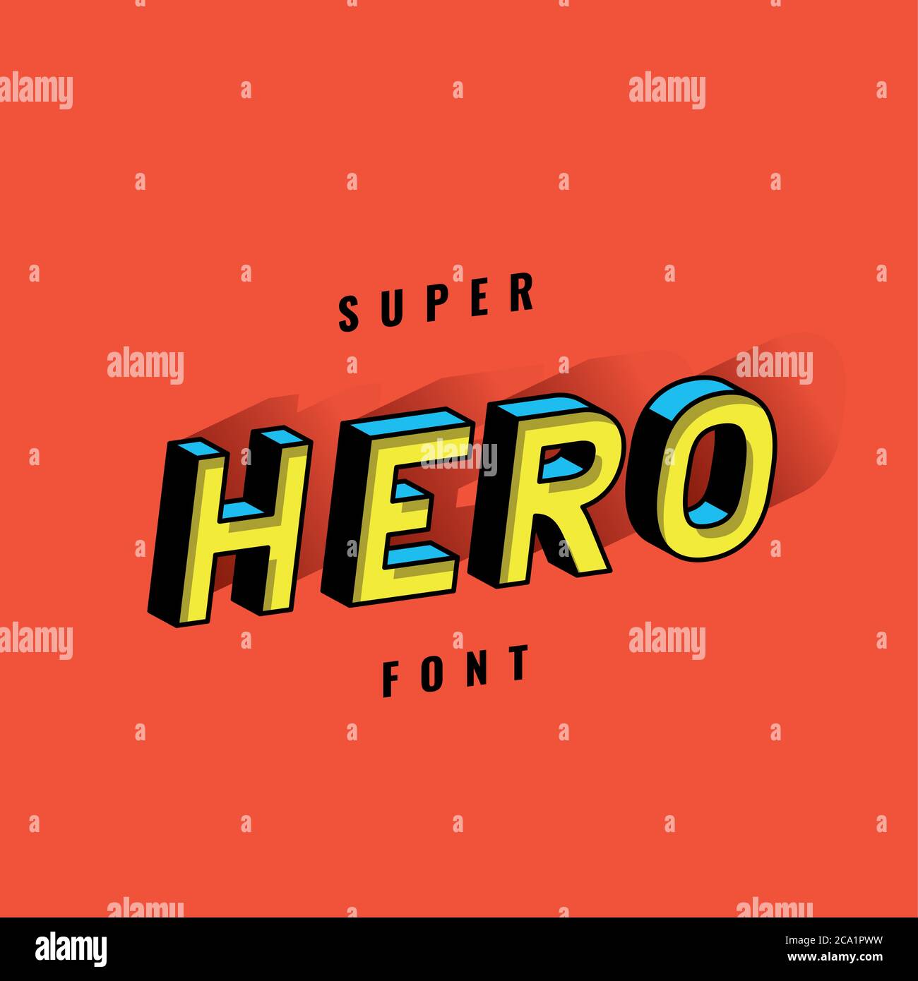 super hero font design, typography retro and comic theme Vector ...