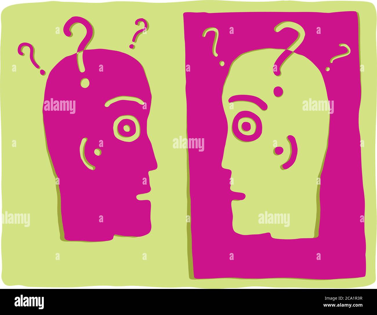 Two men look Stock Vector Images - Alamy