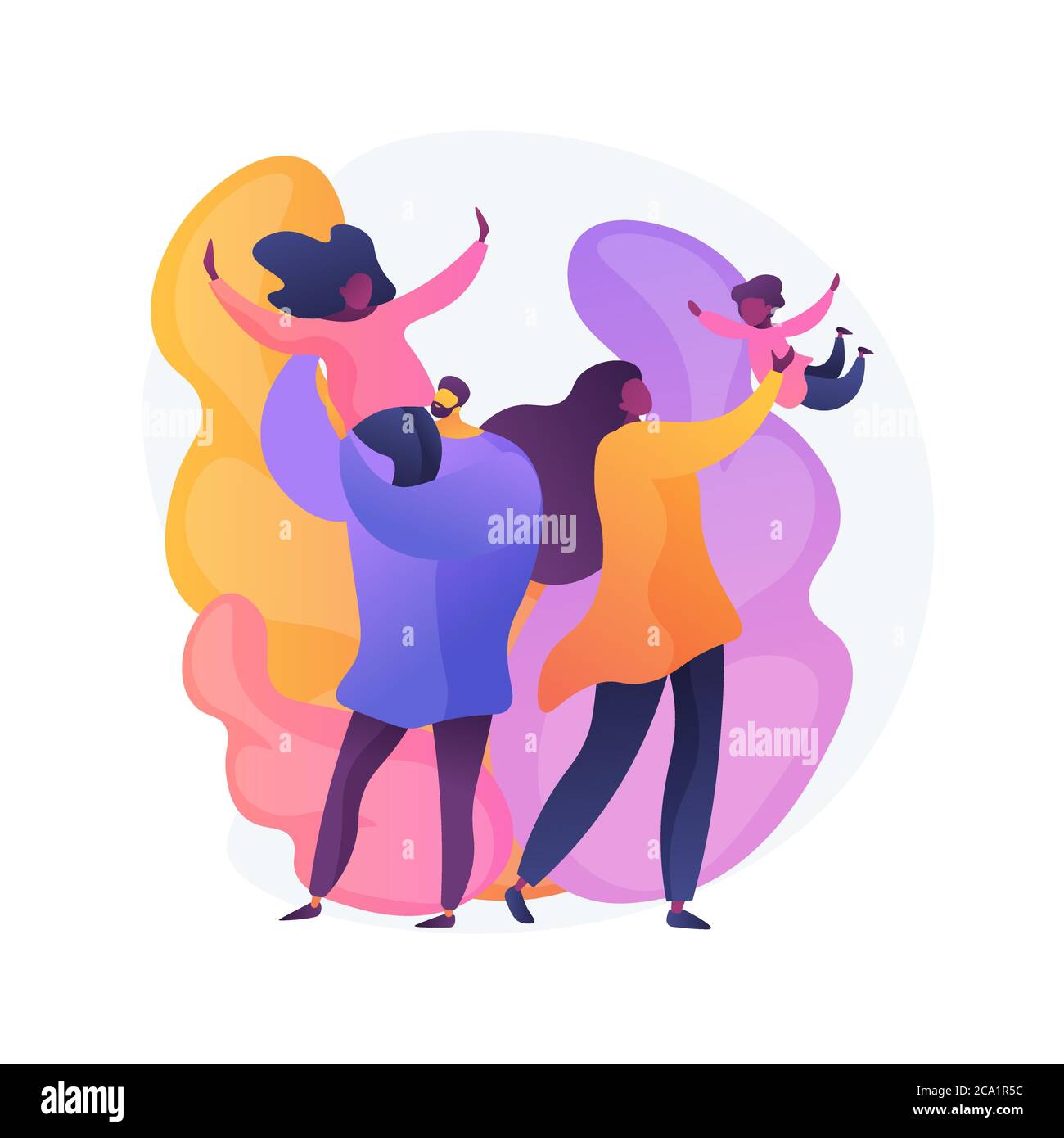 Father daughter son storytelling Stock Vector Images - Alamy