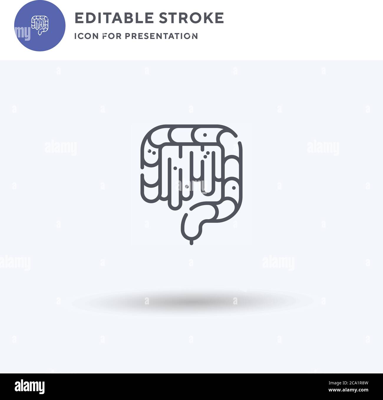 Intestine icon vector, filled flat sign, solid pictogram isolated on ...