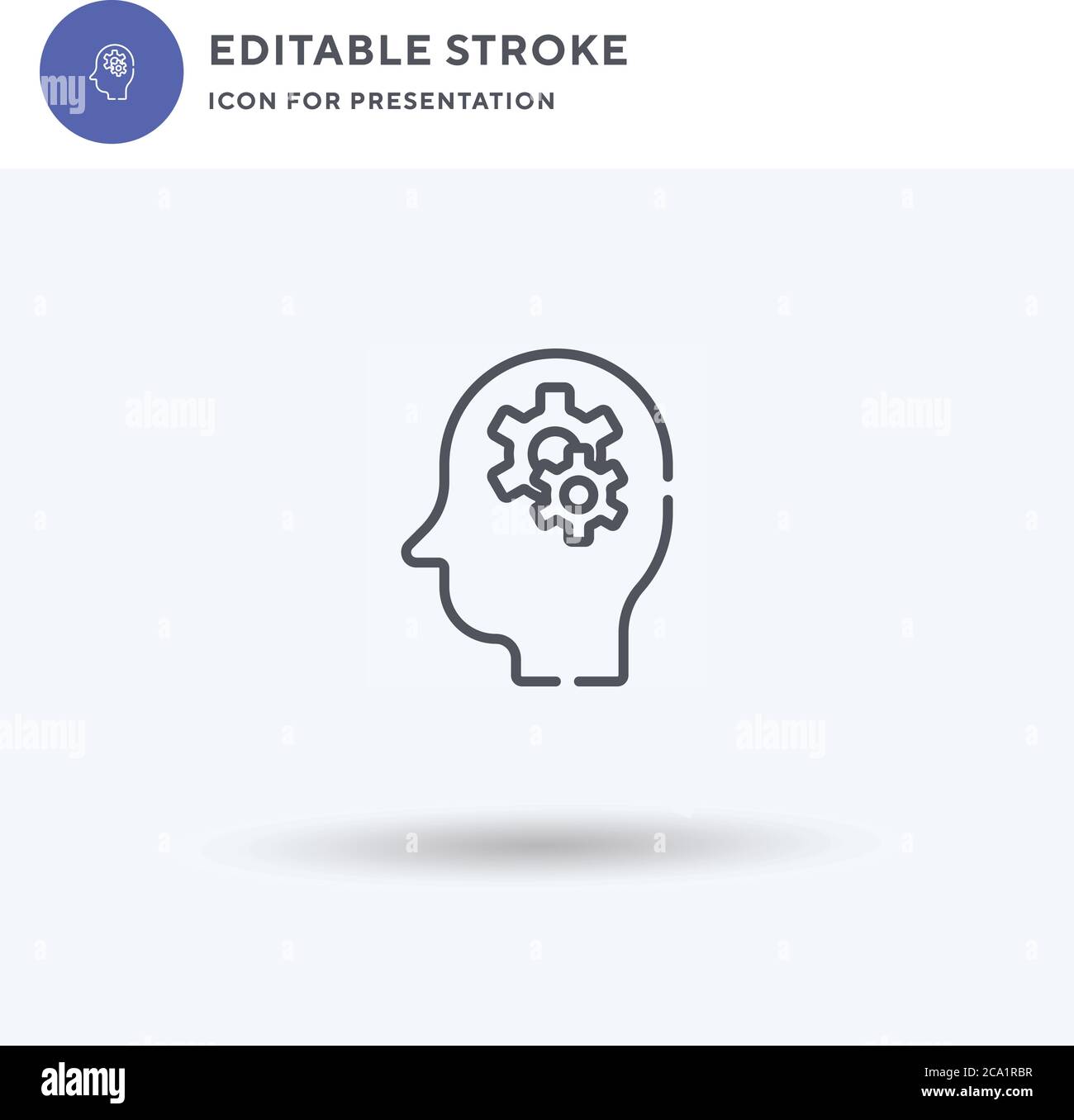 Cognitive icon vector, filled flat sign, solid pictogram isolated on ...