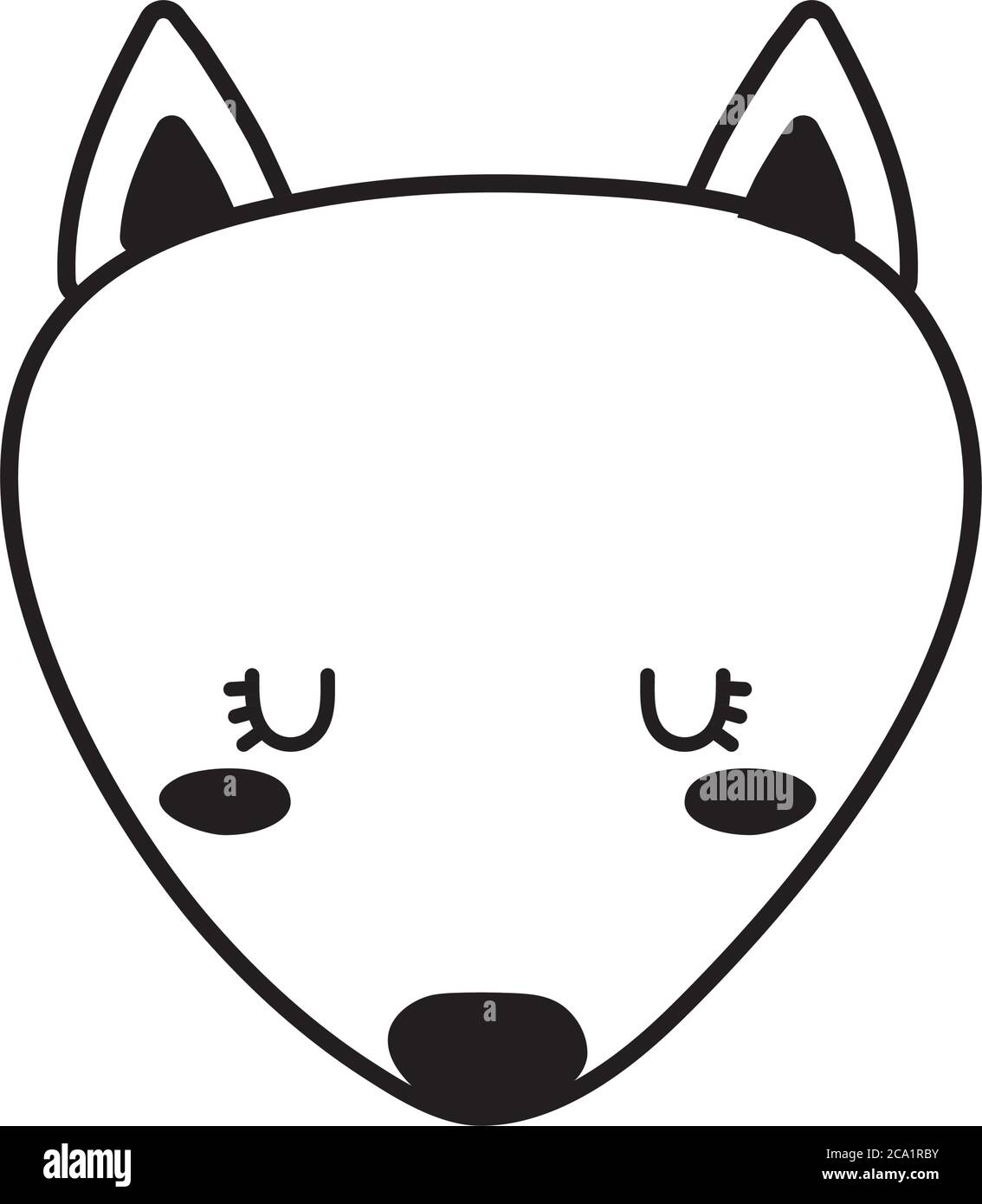 Dog face line style icon design, mascot pet animal nature cute puppy ...