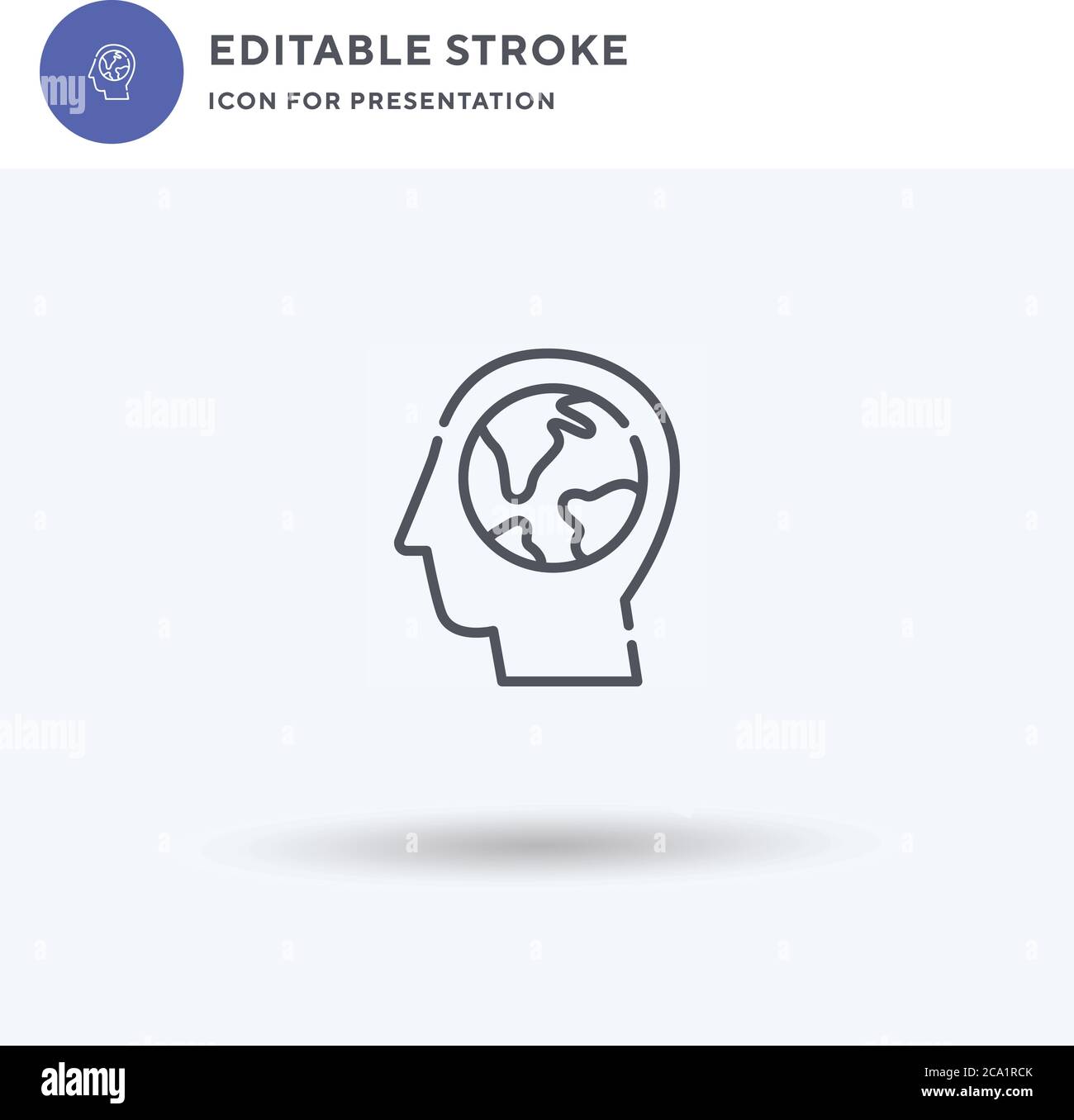 Consciousness icon vector, filled flat sign, solid pictogram isolated ...