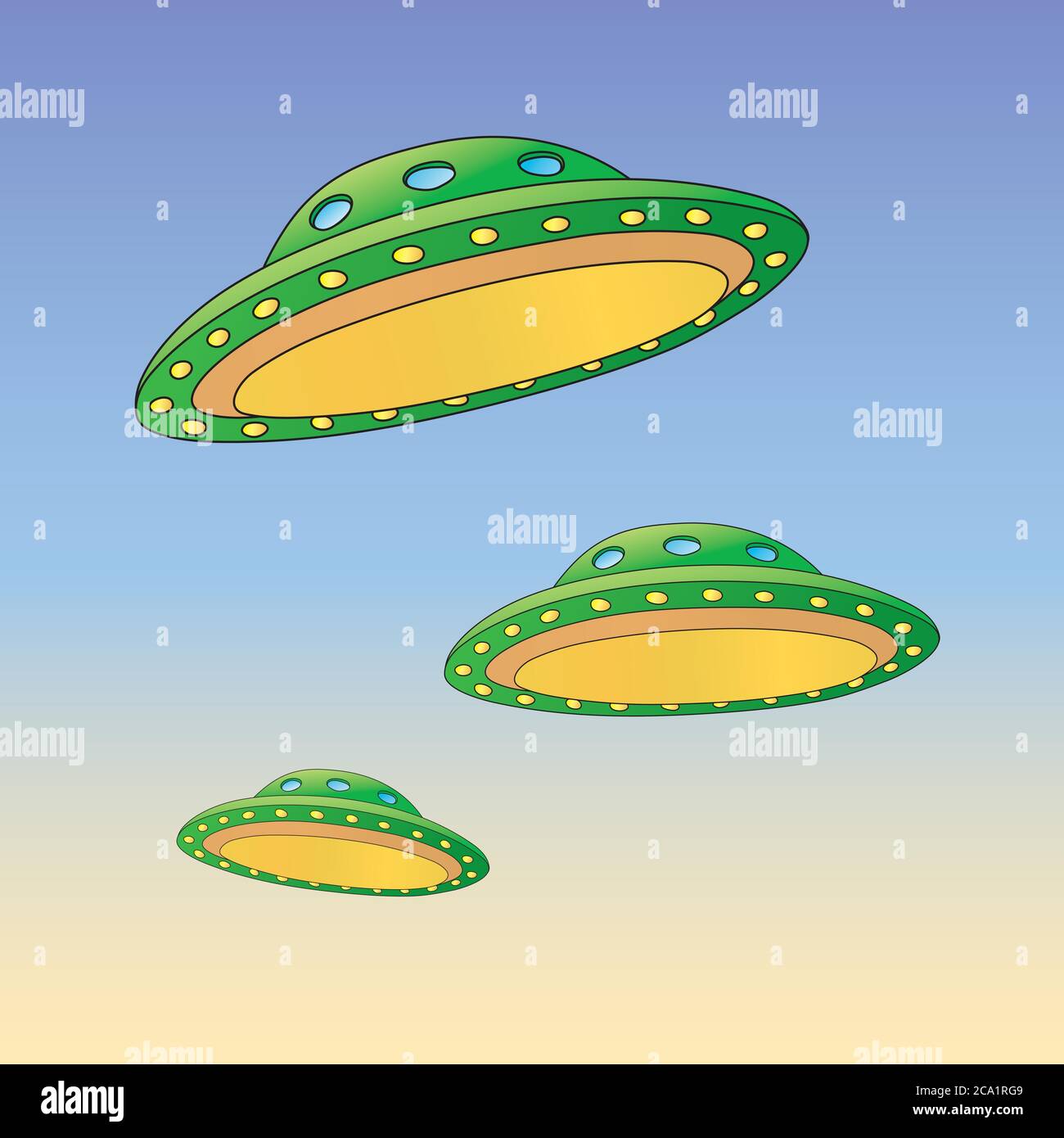 Vector illustration ufo alien Stock Vector Images - Alamy