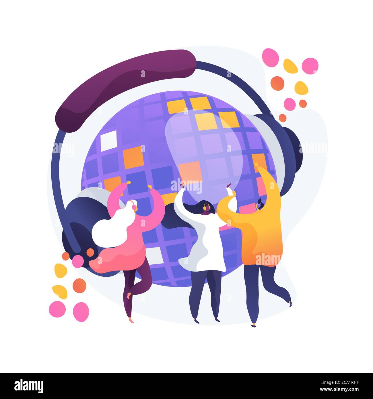 Silent disco vector concept metaphor Stock Vector Image & Art - Alamy