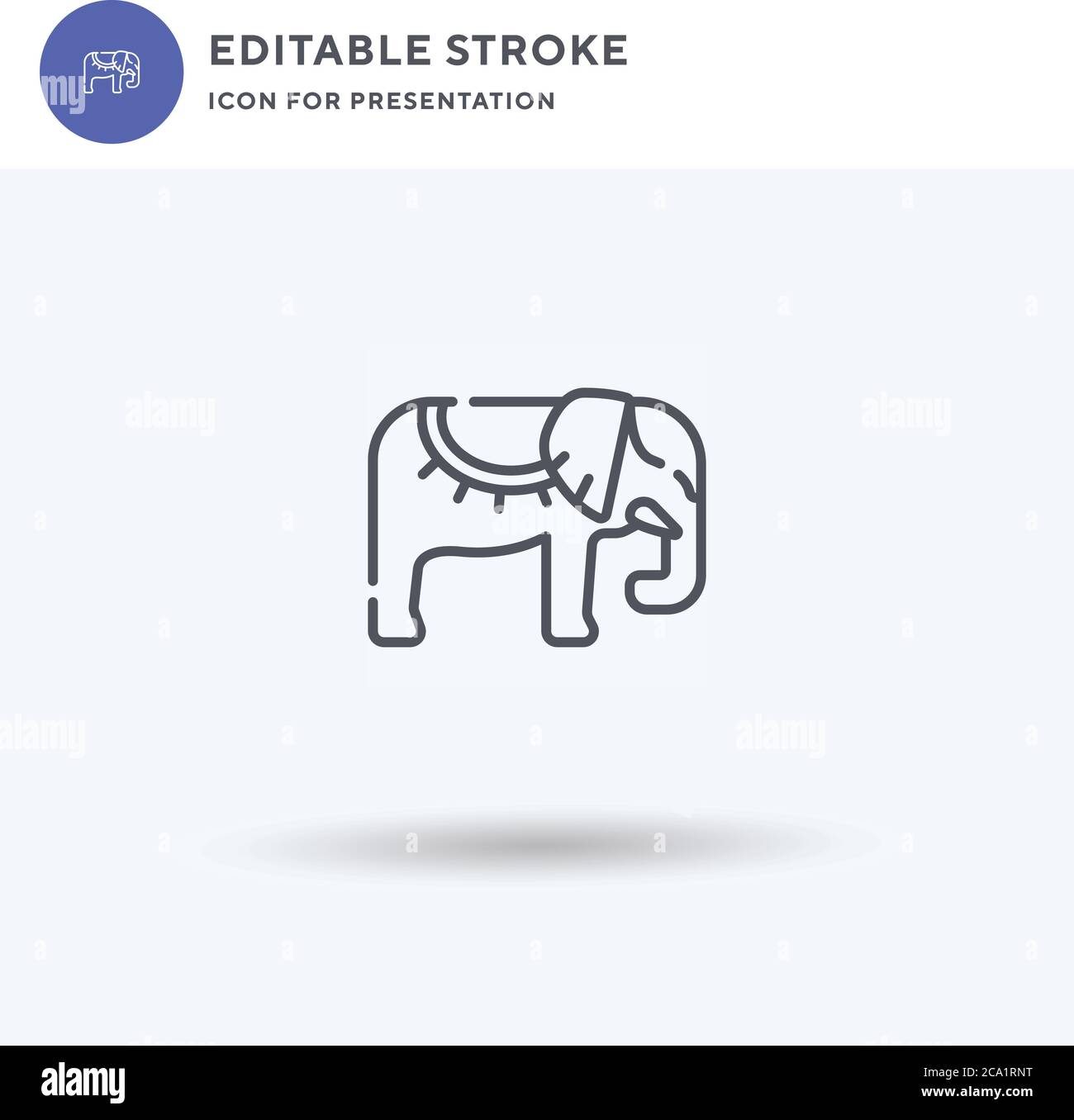 Elephant icon vector, filled flat sign, solid pictogram isolated on ...