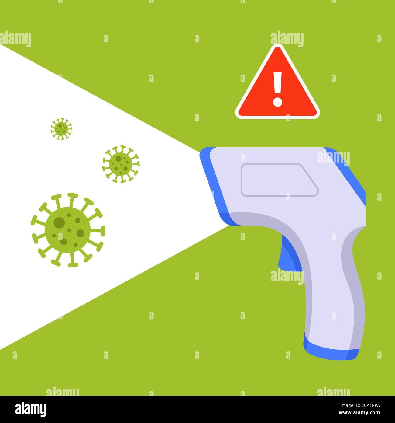 device for detecting coronavirus. virus precautions. flat vector ...