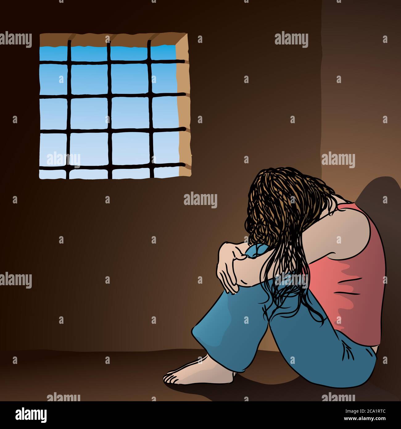 Women prison bars Stock Vector Images - Alamy