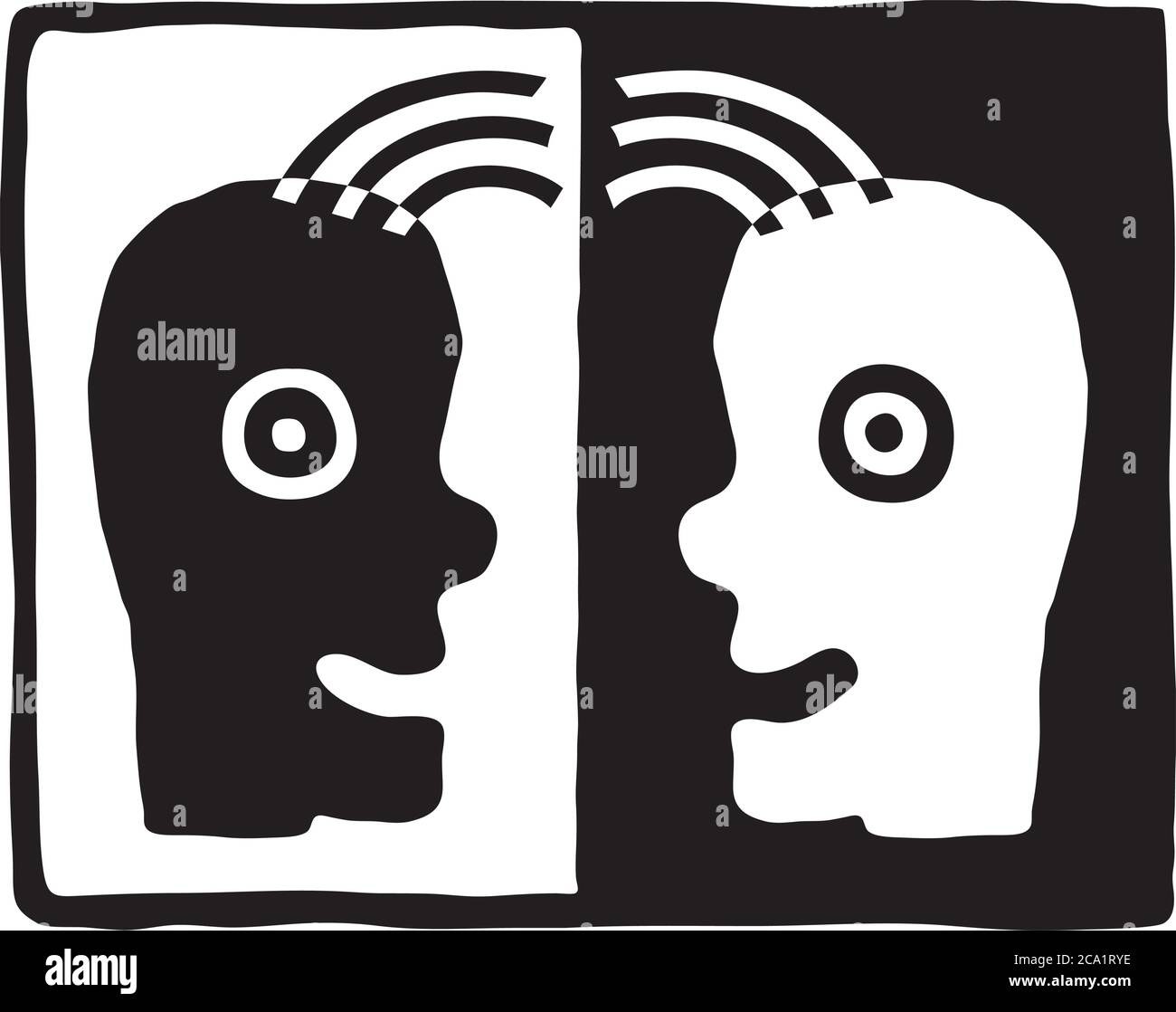 Two men look Stock Vector Images - Alamy