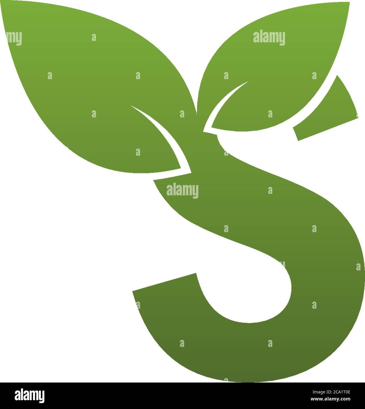 Letter S With green Leaf Symbol Logo Template Stock Vector Image & Art ...