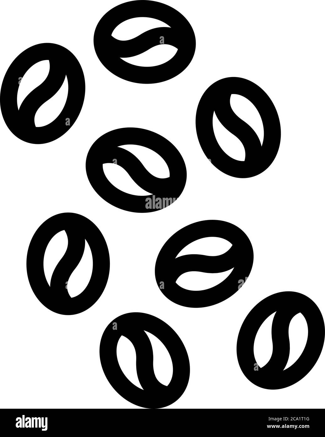 coffee beans icon vector outline illustration Stock Vector Image & Art ...