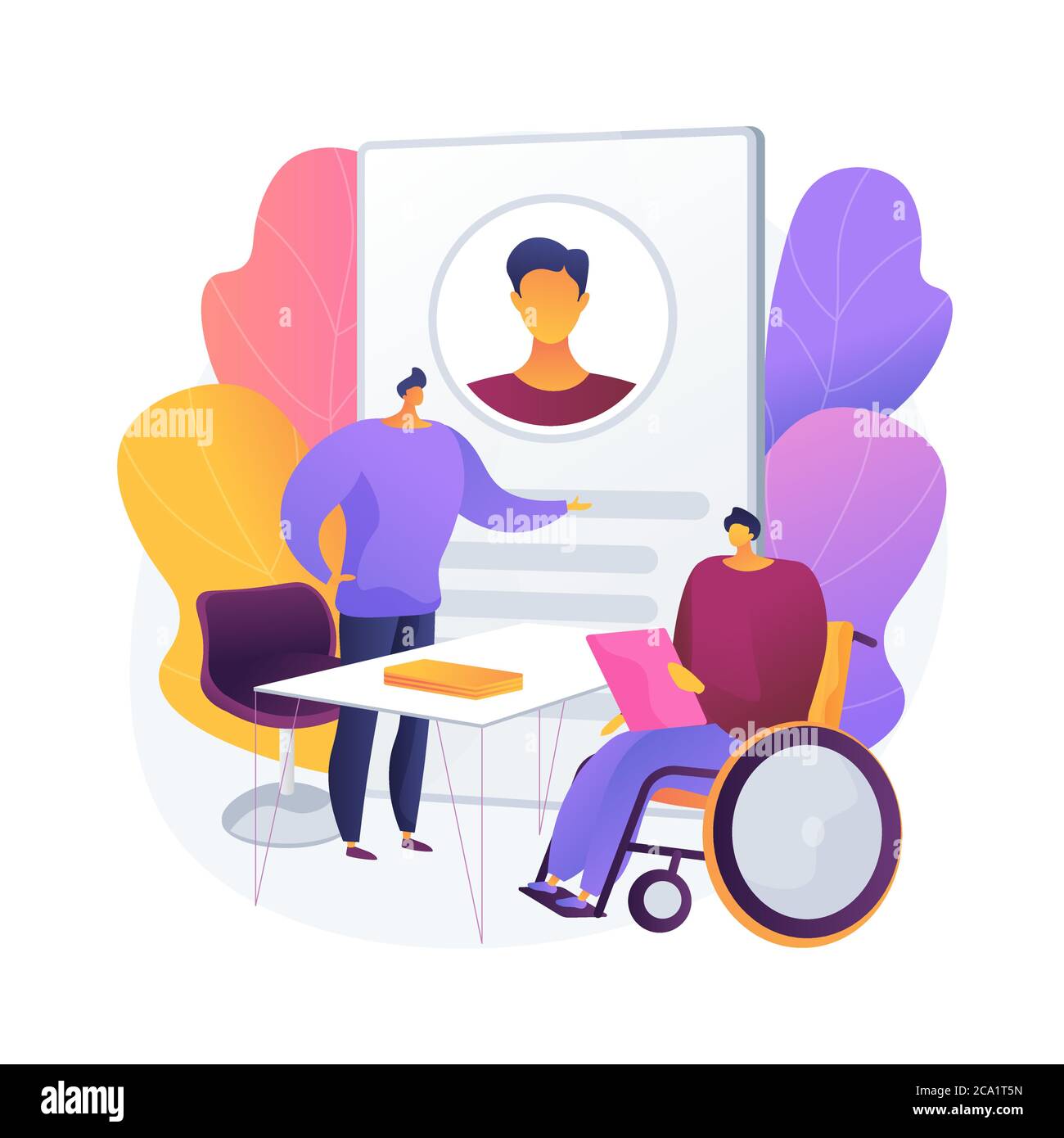 Employment of people with disabilities vector concept metaphor Stock ...