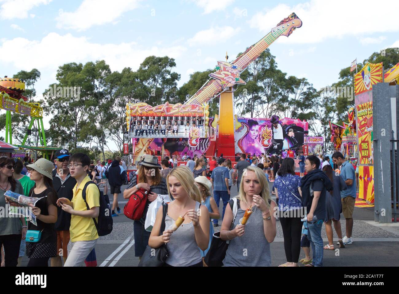 The Rock Star fairground ride at the Sydney Royal Easter Show Stock ...