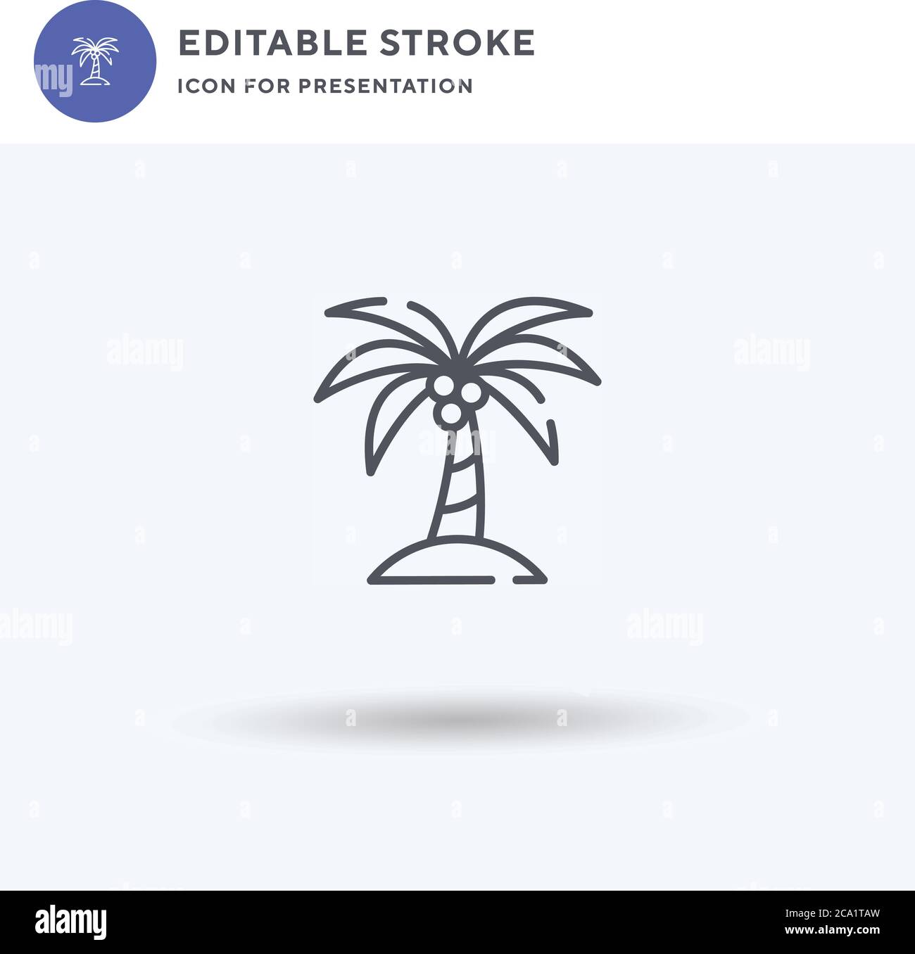 Palm icon vector, filled flat sign, solid pictogram isolated on white ...