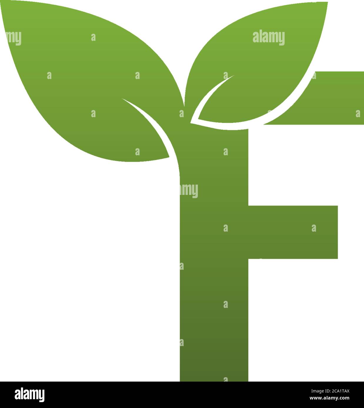Letter F With green Leaf Symbol Logo Template Stock Vector Image & Art ...