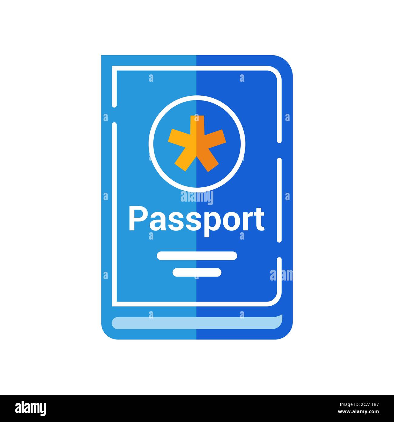 blue passport of a citizen of the country. flat vector illustration ...