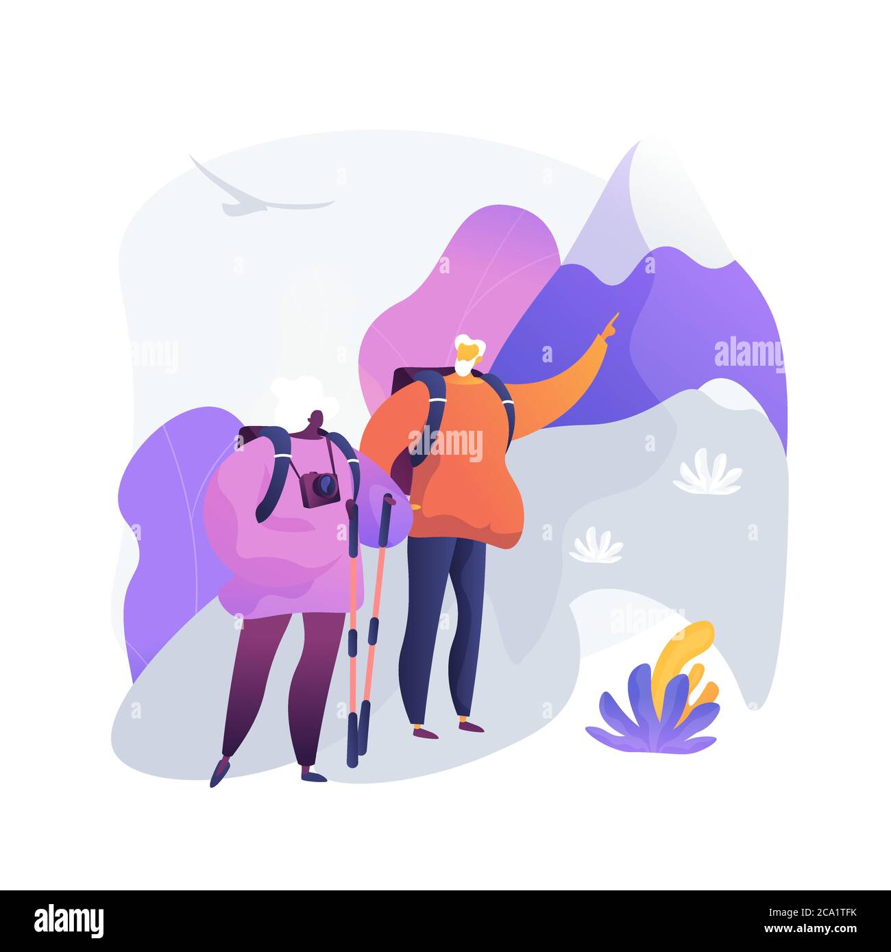 Travel mountain couple Cut Out Stock Images & Pictures - Alamy