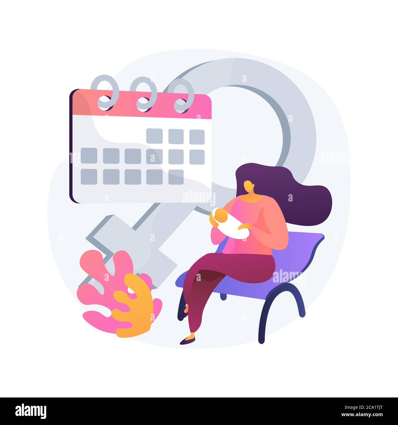 Maternity leave abstract concept vector illustration Stock Vector Image ...