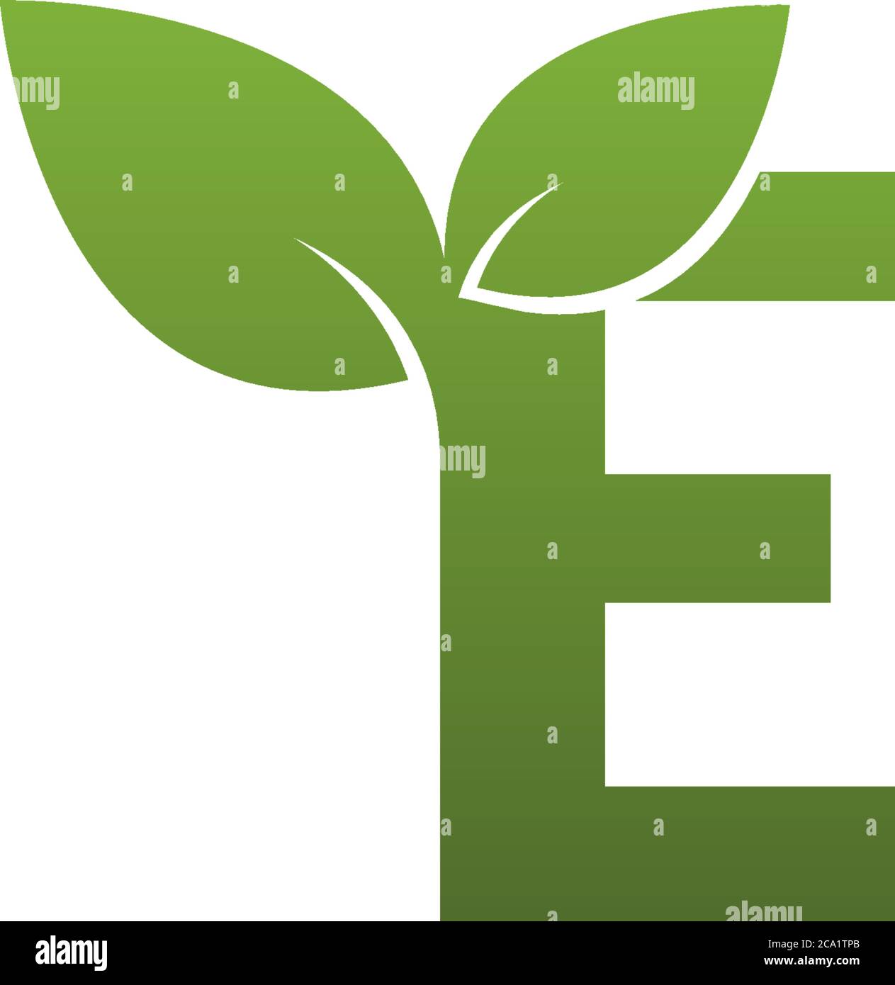 Letter E With green Leaf Symbol Logo Template Stock Vector Image & Art ...
