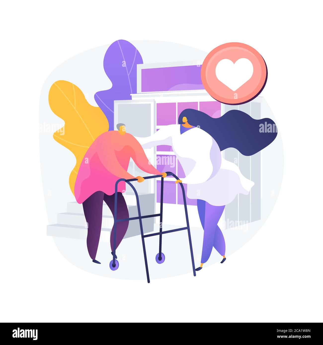 Care for the elderly abstract concept vector illustration Stock Vector ...