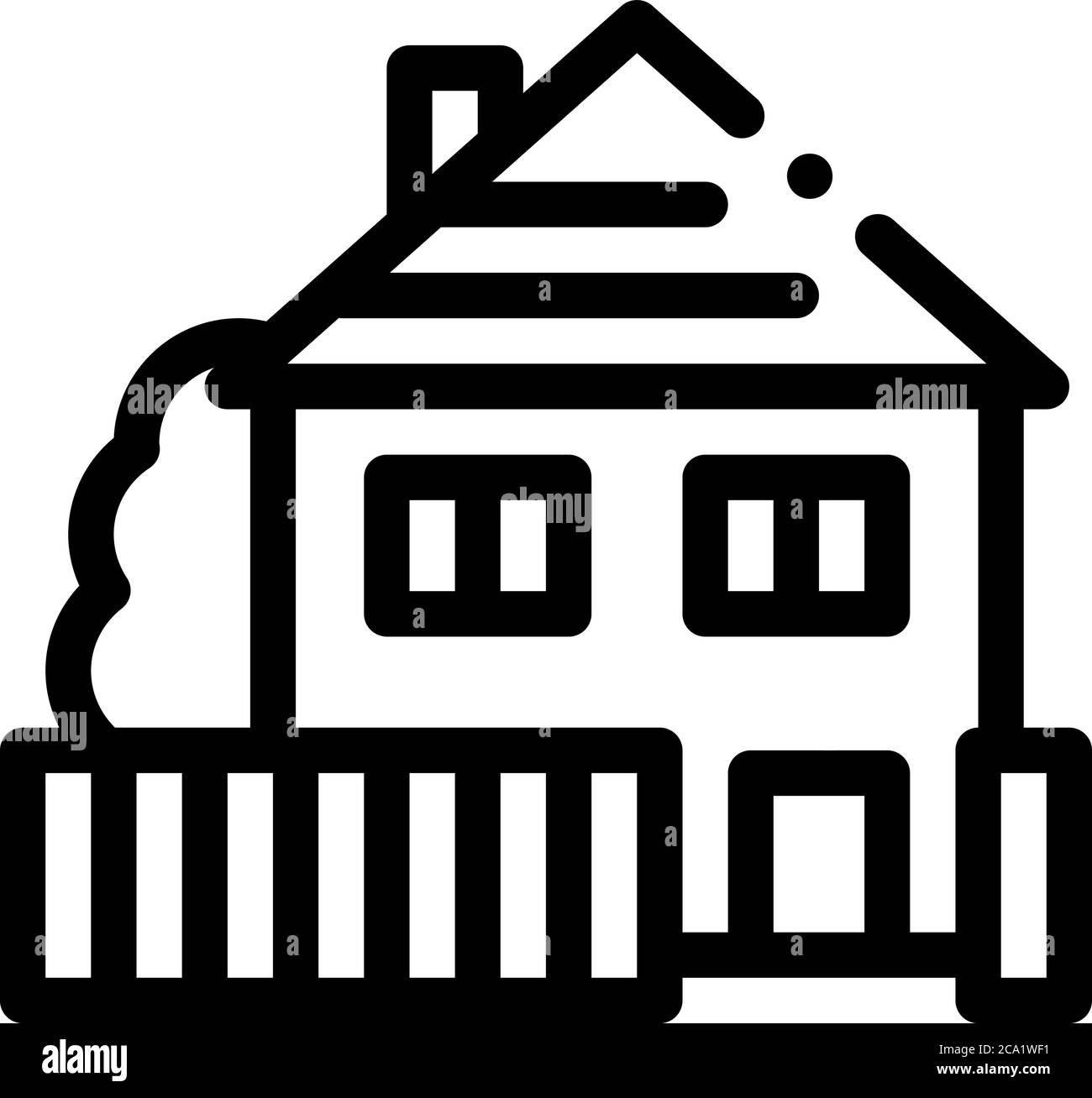 house real estate icon vector outline illustration Stock Vector Image ...