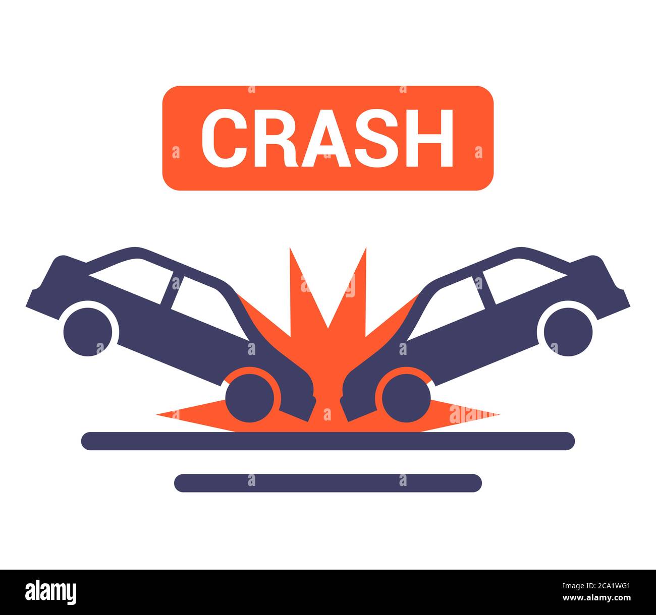 car collision icon on the road. flat vector illustration Stock Vector ... car collision icon on the road. flat vector illustration Stock Vector ...